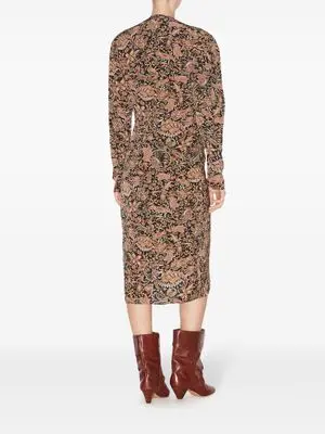 MARANT ETOILE Zeliha Floral Midi Dress