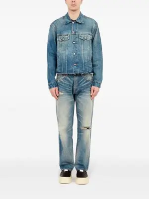 MAISON MARGIELA Cotton Denim Jacket - Blue