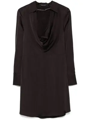 Karl Lagerfeld Logo-chain Detailed Mini Dress - Black