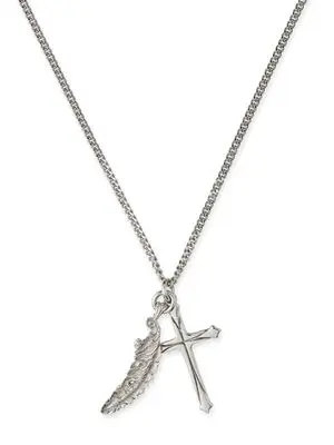 Emanuele Bicocchi Piuma Pendant Necklace - Silver