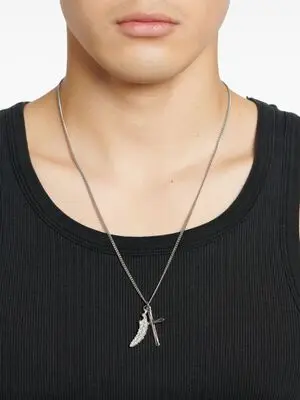 Emanuele Bicocchi Piuma Pendant Necklace - Silver
