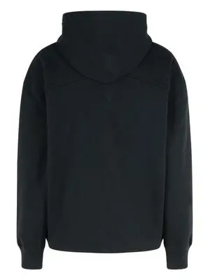 JIL SANDER Zipped Drawstring Hoodie - Black