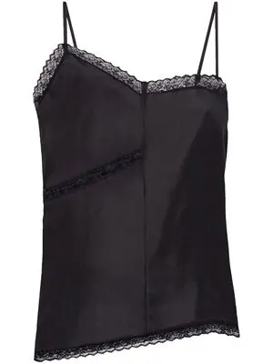 MAISON MARGIELA Lace Detail Silk Top