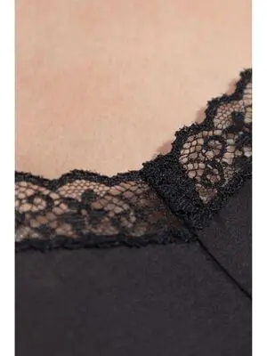 MAISON MARGIELA Lace Detail Silk Top