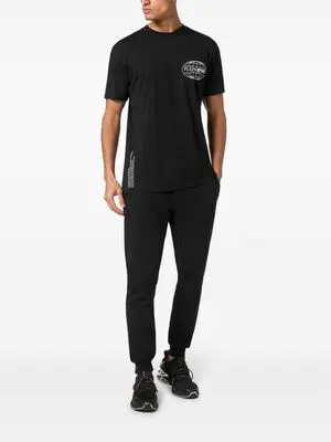 PLEIN SPORT Short Sleeve Cotton T-shirt With Logo Print