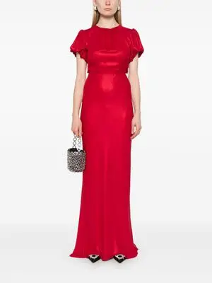 PARLOR Open-back Maxi Dress - Red