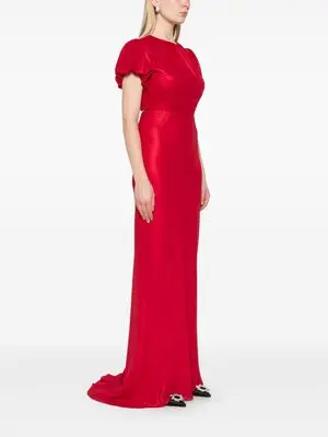 PARLOR Open-back Maxi Dress - Red