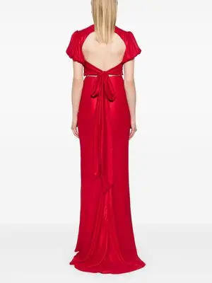 PARLOR Open-back Maxi Dress - Red
