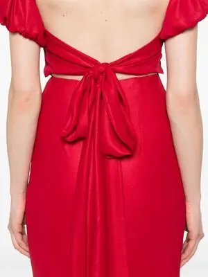 PARLOR Open-back Maxi Dress - Red