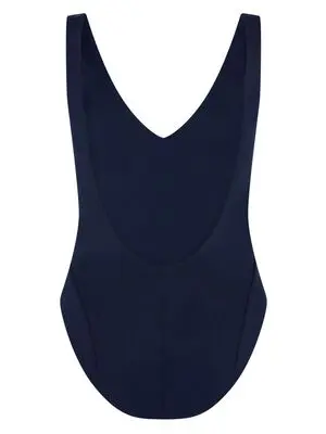 LET'S SWIM Shark-print One-piece Swimsuit - Blue