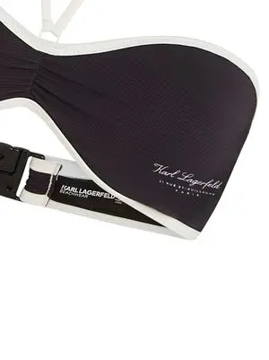 Karl Lagerfeld Hotel Karl Bikini Top - Black