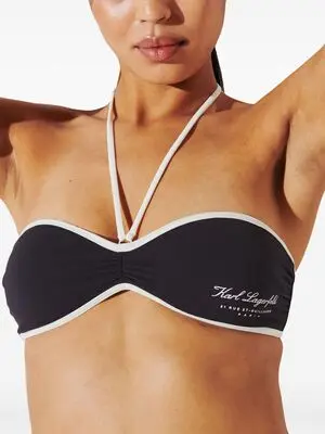 Karl Lagerfeld Hotel Karl Bikini Top - Black