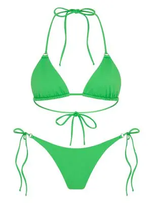 LET'S SWIM Triangle Bikini Top - Green