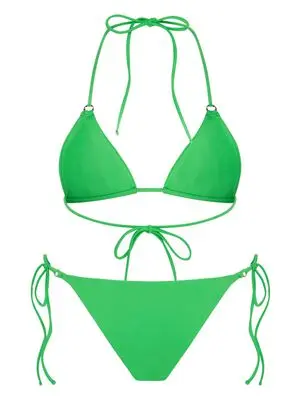 LET'S SWIM Triangle Bikini Top - Green
