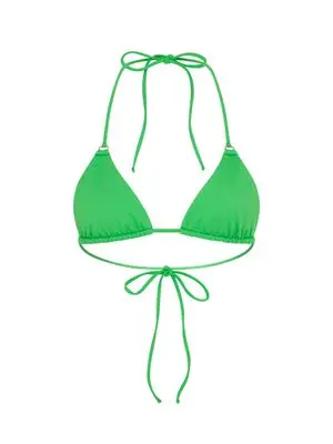 LET'S SWIM Triangle Bikini Top - Green