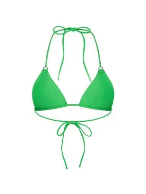 LET'S SWIM Triangle Bikini Top - Green