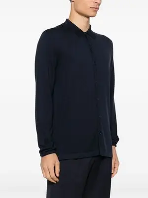Canali Fine-knit Shirt - Blue