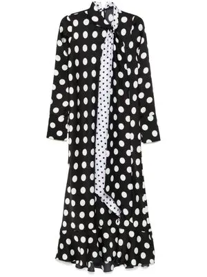 PARLOR Polka-dot Maxi Dress