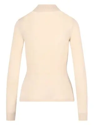 COURREGES Logo-patch Roll-neck Top - Pink