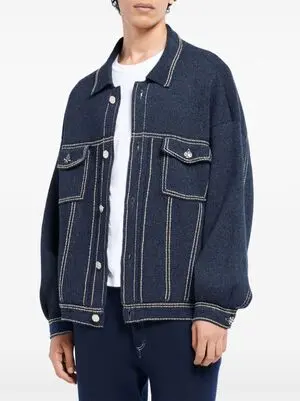 BARRIE Oversized Denim Jacket - Blue