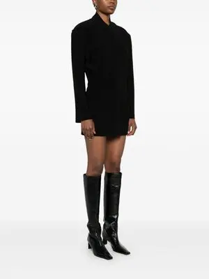 Norma Kamali Shoulder-pads Zip Mini Dress