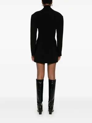 Norma Kamali Shoulder-pads Zip Mini Dress