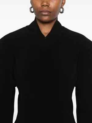 Norma Kamali Shoulder-pads Zip Mini Dress