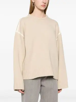 TOTEME Embroidered-trim Sweater