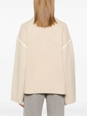 TOTEME Embroidered-trim Sweater