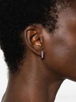 ANITA KO 18k Rose Gold Sapphire Hoop Earrings