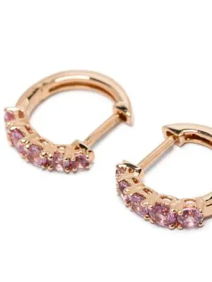 ANITA KO 18k Rose Gold Sapphire Hoop Earrings
