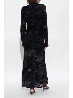 GESTUZ Long-sleeved Ankle-length Dress