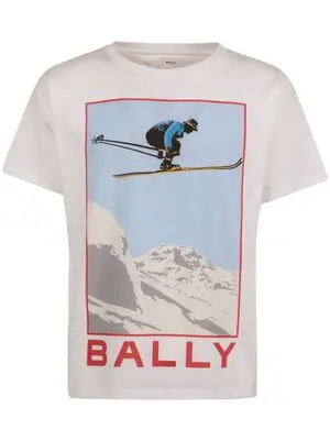 Bally Graphic-print Organic Cotton T-shirt - White