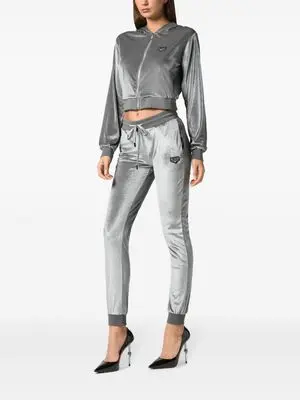 Philipp Plein Strass Skull Trousers - Grey