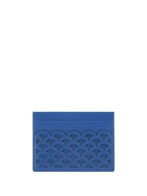 SERGIO ROSSI Sr Mermaid Embossed-detailed Cardholder - Blue