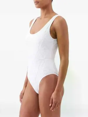 LET'S SWIM Jacquard Towelling Swimsuit
