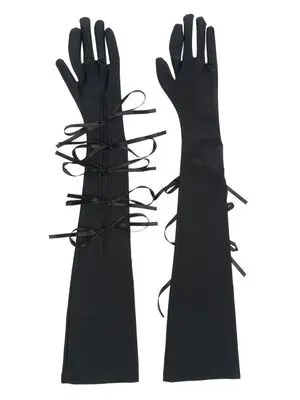 ATU BODY COUTURE Satin Gloves - Black