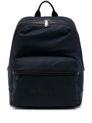 Bally Bar Backpack In Navy Nylon And Leather In Blue - 38% Off