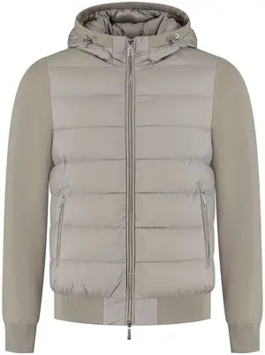 MOORER Quilted Hooded Jacket - Neutrals