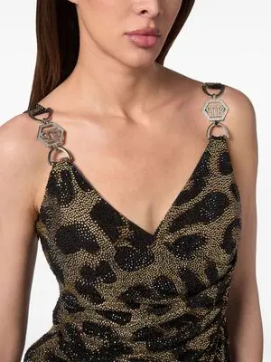 Philipp Plein Leopard Mini Dress
