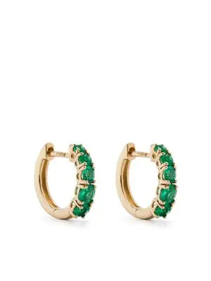 ANITA KO 18k Yellow Emerald Huggie Hoop Earrings