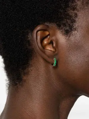 ANITA KO 18k Yellow Emerald Huggie Hoop Earrings