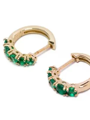 ANITA KO 18k Yellow Emerald Huggie Hoop Earrings