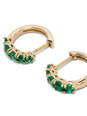 ANITA KO 18k Yellow Emerald Huggie Hoop Earrings