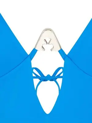 LET'S SWIM Shark Logo One-piece Swimsuit - Blue
