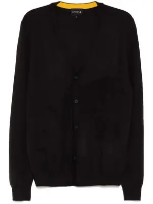 AGNES B. Jacquard Cardigan - Black