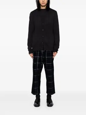 AGNES B. Jacquard Cardigan - Black
