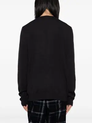 AGNES B. Jacquard Cardigan - Black