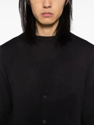 AGNES B. Jacquard Cardigan - Black
