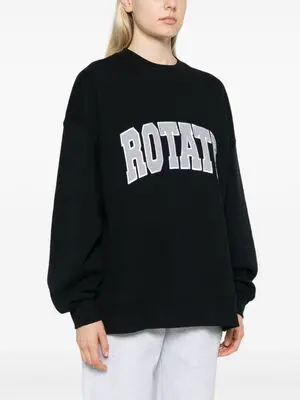 ROTATE BY BIRGER CHRISTENSEN Logo-embroidered Sweatshirt - Black